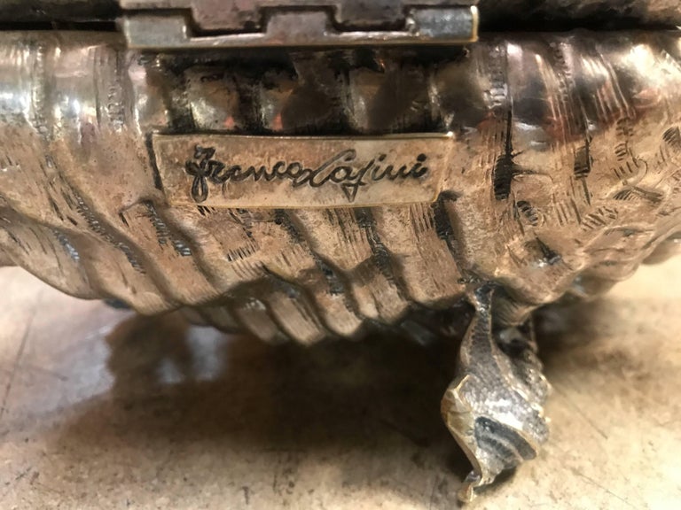 Midcentury Italian Silver Shell, Signed by Franco Lagini at 1stDibs