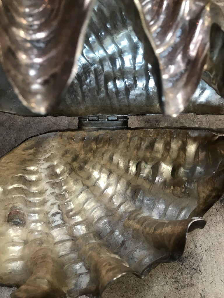 Midcentury Italian Silver Shell, Signed by Franco Lagini at 1stDibs