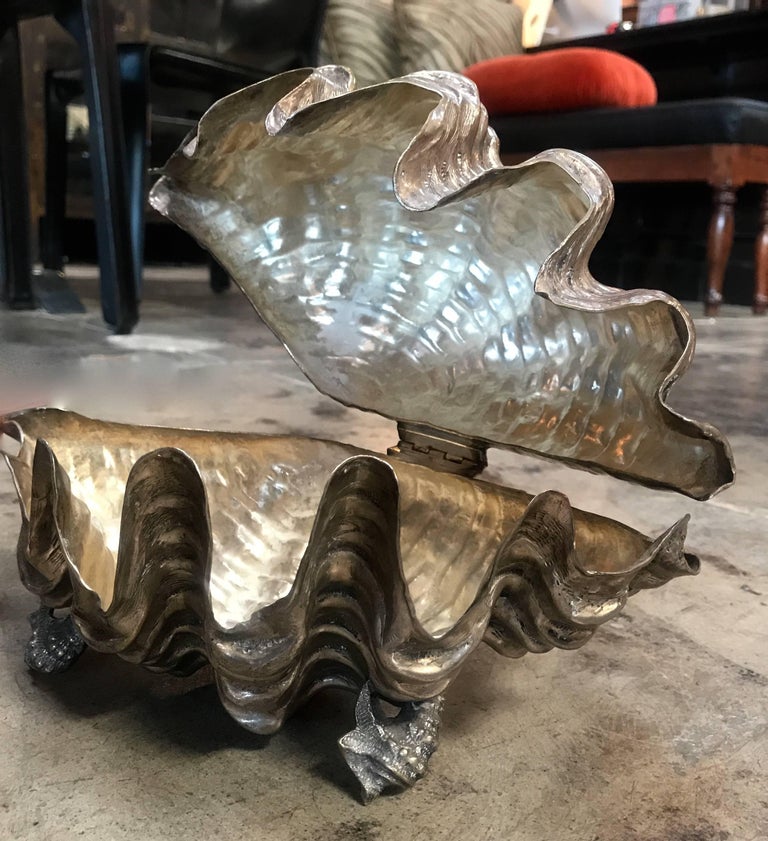 Midcentury Italian Silver Shell, Signed by Franco Lagini at 1stDibs