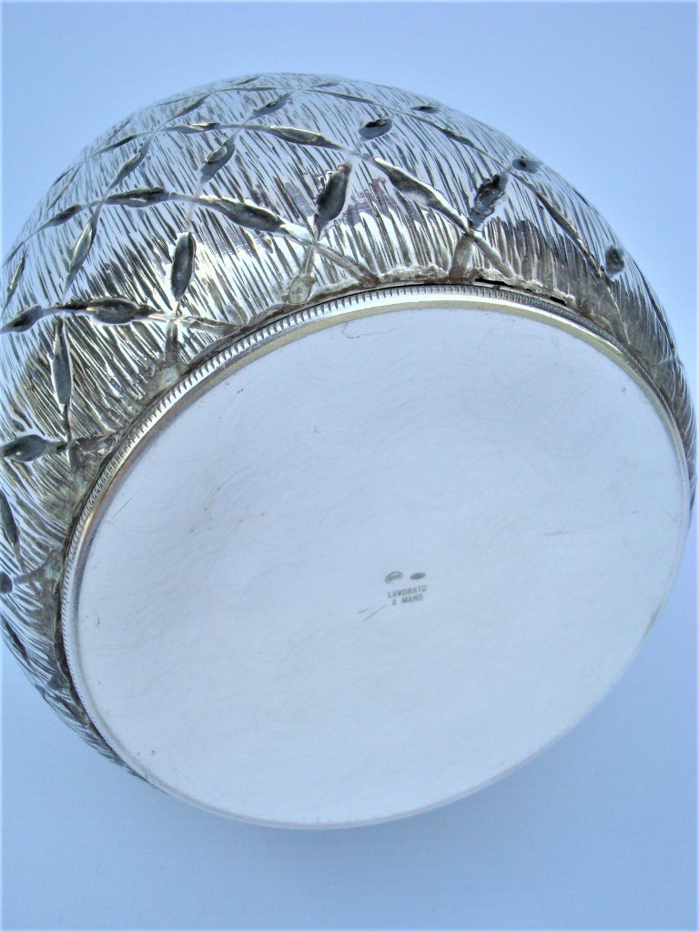 Mid-Century Italian Solid Hand Made Silver Pineapple Ice Bucket, c.1950 ...