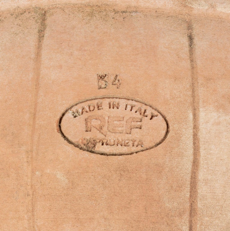 Midcentury Italian Terracotta Garden Stools Pair For Sale at 1stDibs