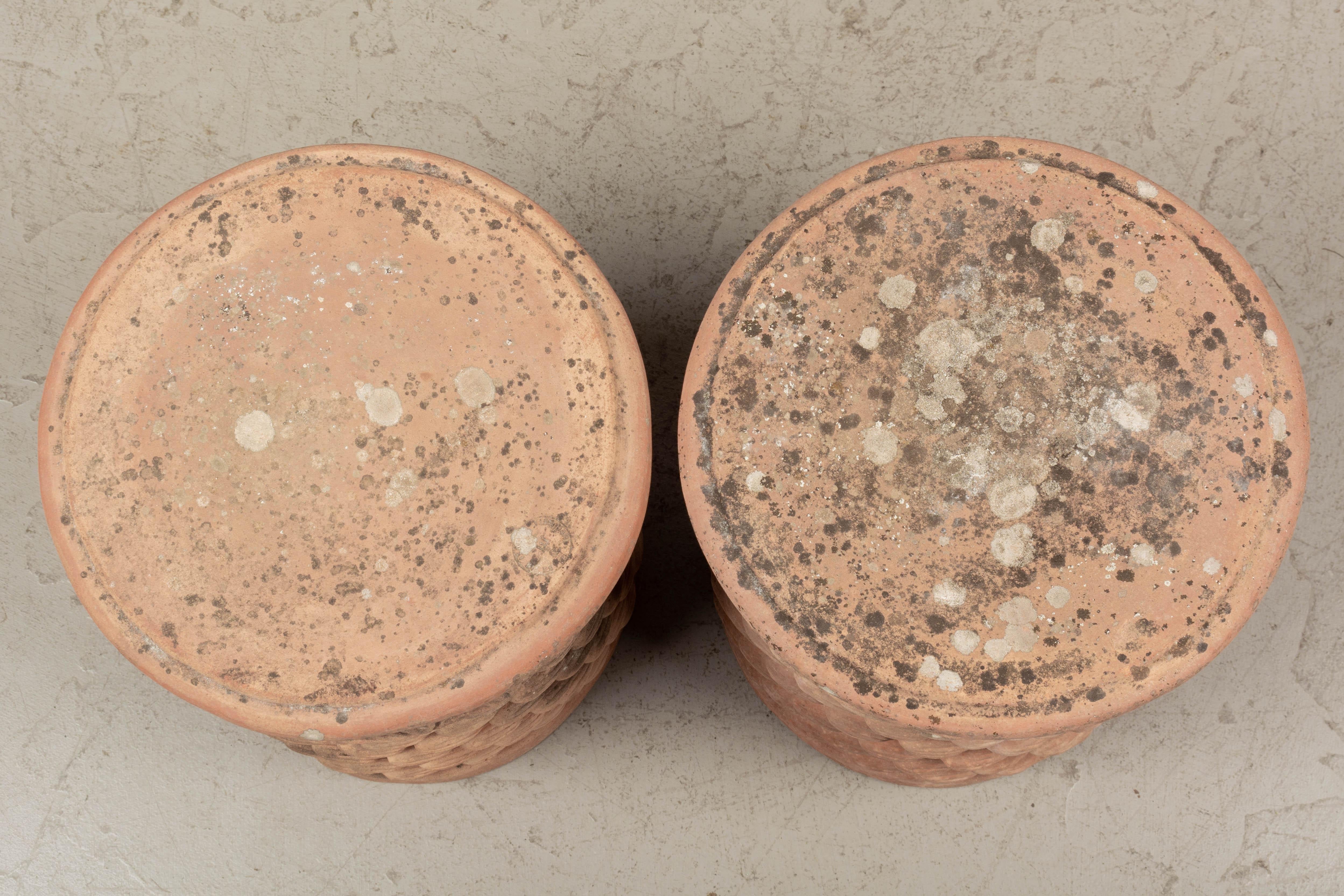 Midcentury Italian Terracotta Garden Stools Pair at 1stDibs