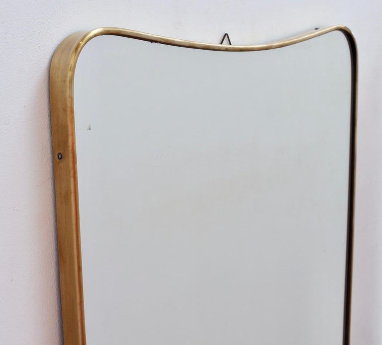 Mid-Century Italian Wall Mirror with Brass Frame, 'circa 1950s' at 1stDibs