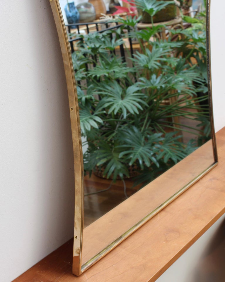 Mid-Century Italian Wall Mirror with Brass Frame (circa 1950s) For Sale ...
