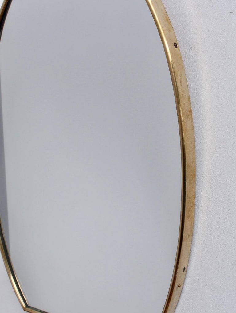 Mid-Century Italian Wall Mirror with Brass Frame 'circa 1950s', Small ...