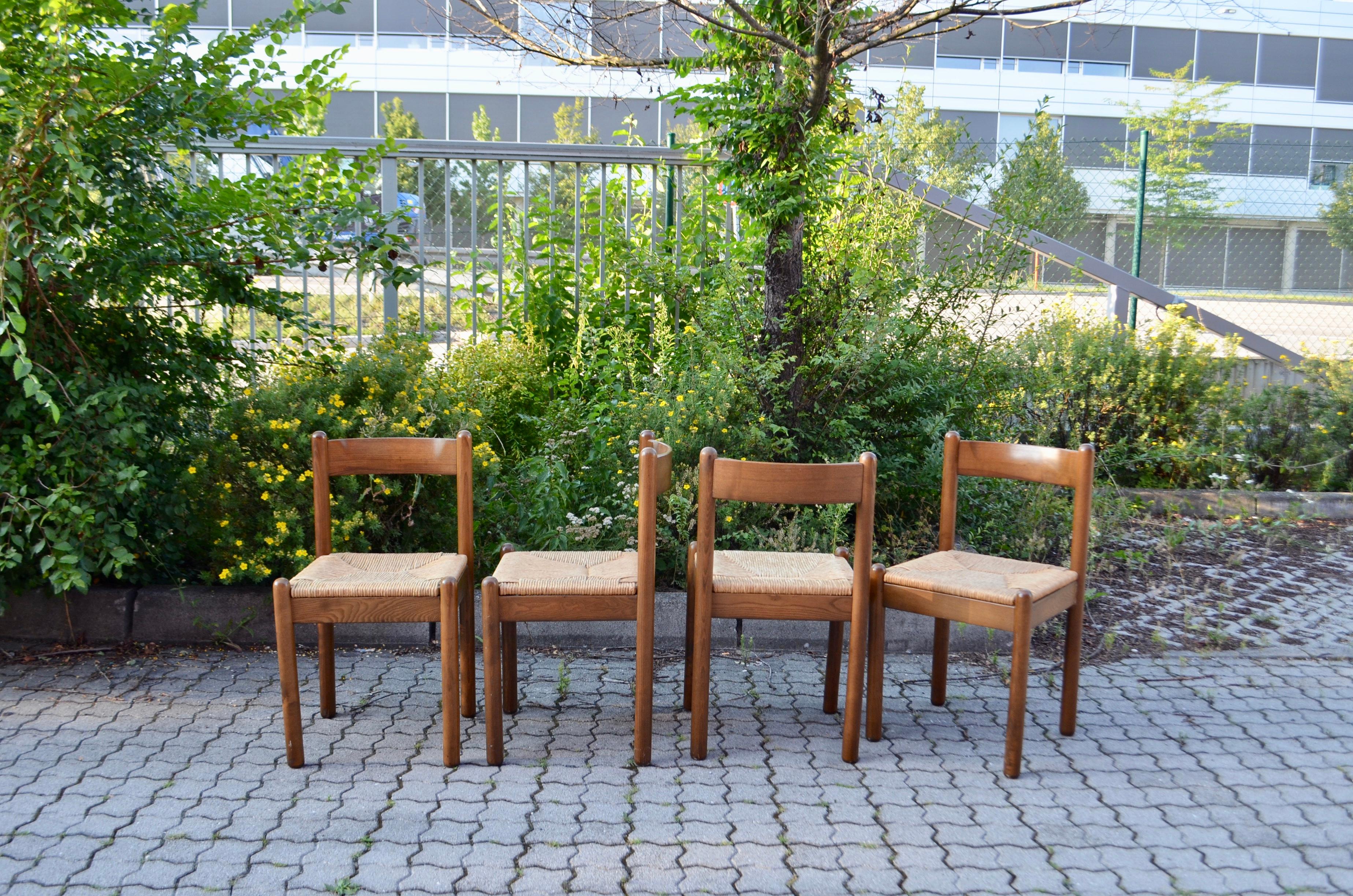 Mid Century Italy Dining 60er Chair Carimate Style Set of 4 For Sale at ...