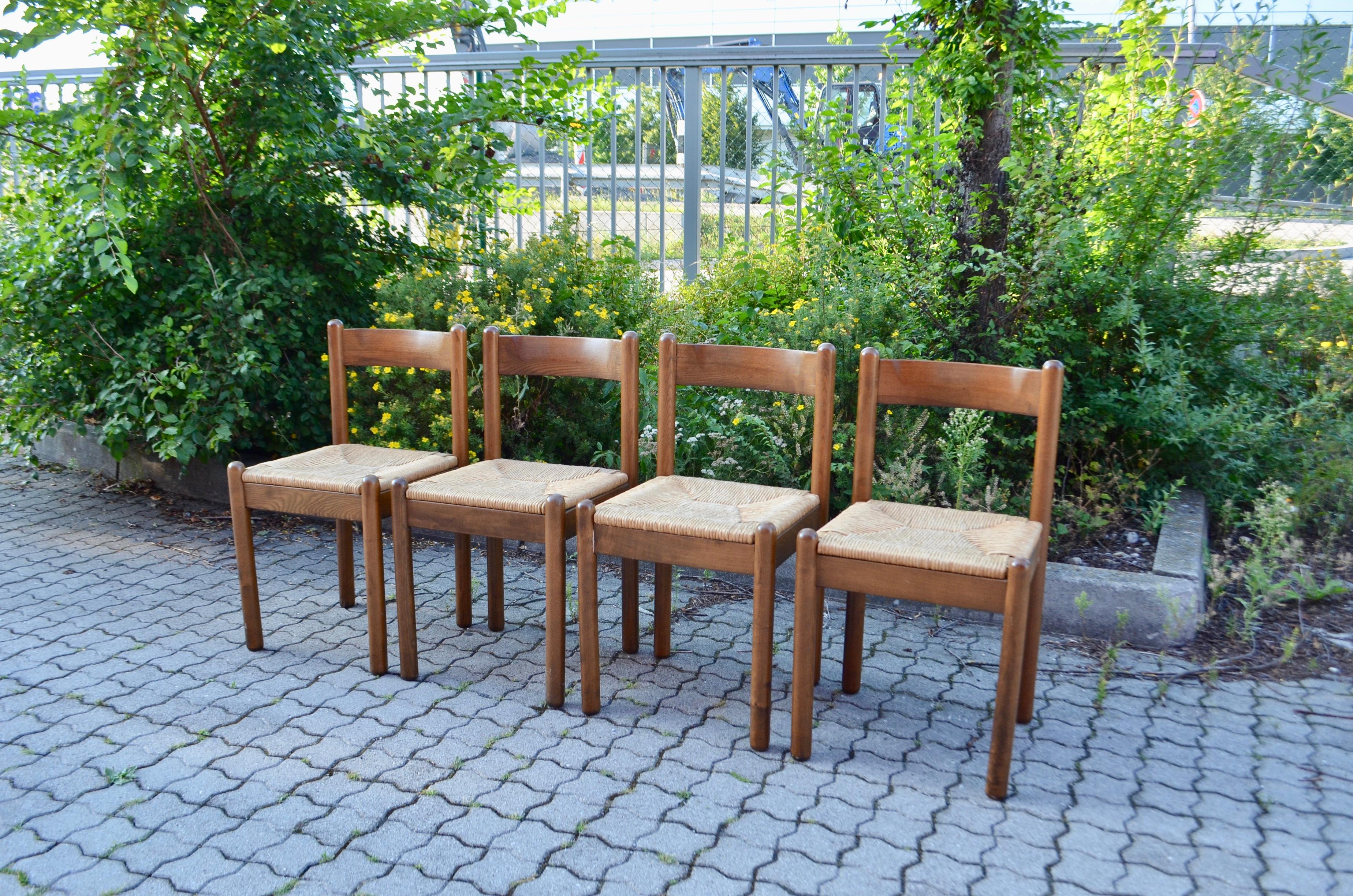 Mid Century Italy Dining 60er Chair Carimate Style Set of 4 For Sale at ...