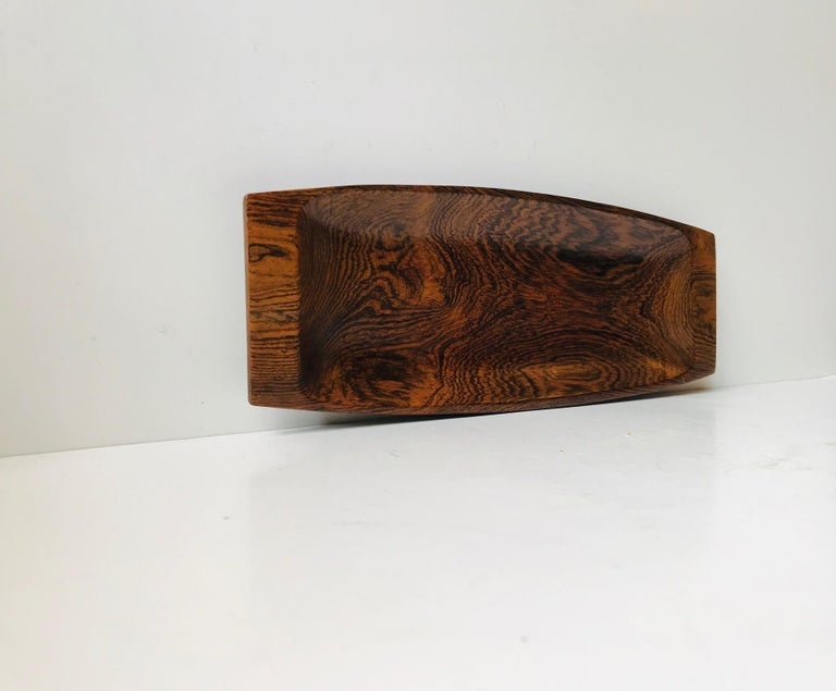 Midcentury Jacaranda Tray, Dish by Jean Gillon for WoodArt and Georg Jensen For Sale at 1stDibs