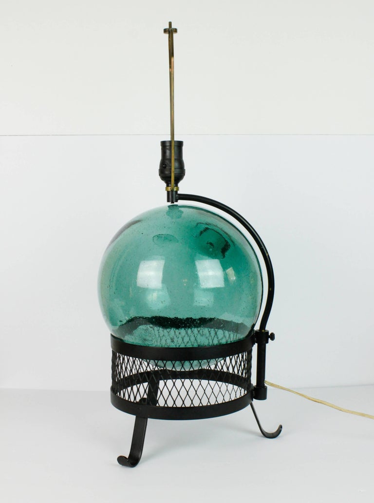 Midcentury Japanese Fishing Float Lamp For Sale at 1stDibs