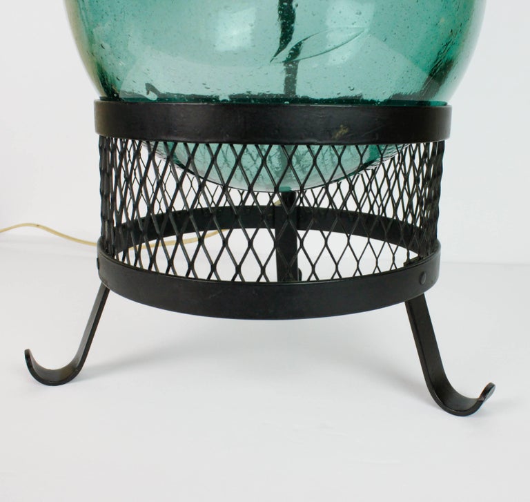 Midcentury Japanese Fishing Float Lamp For Sale at 1stDibs