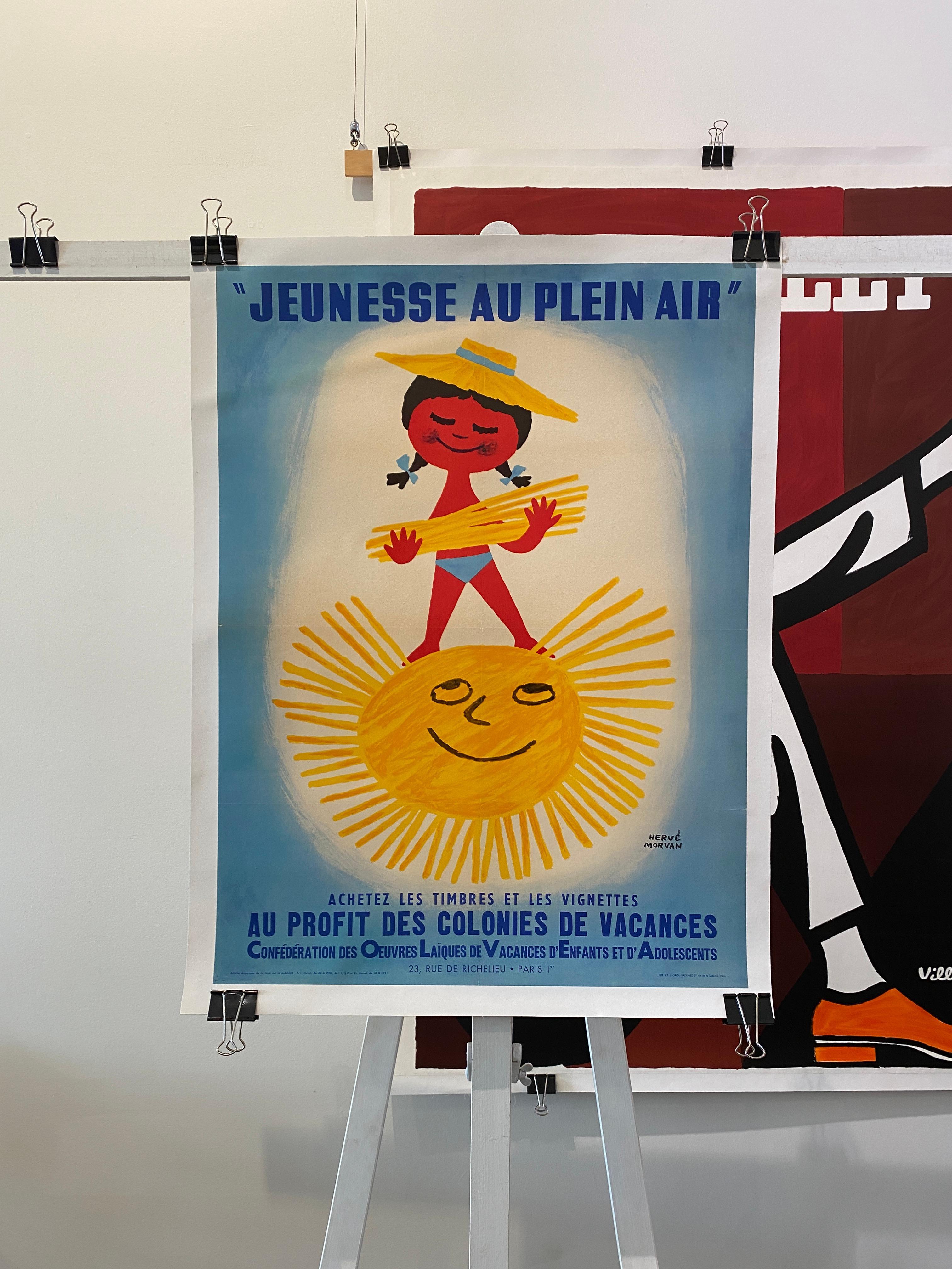 Mid-Century 'JEUNESSE AU PLEIN AIR' Original Vintage Poster by H ...