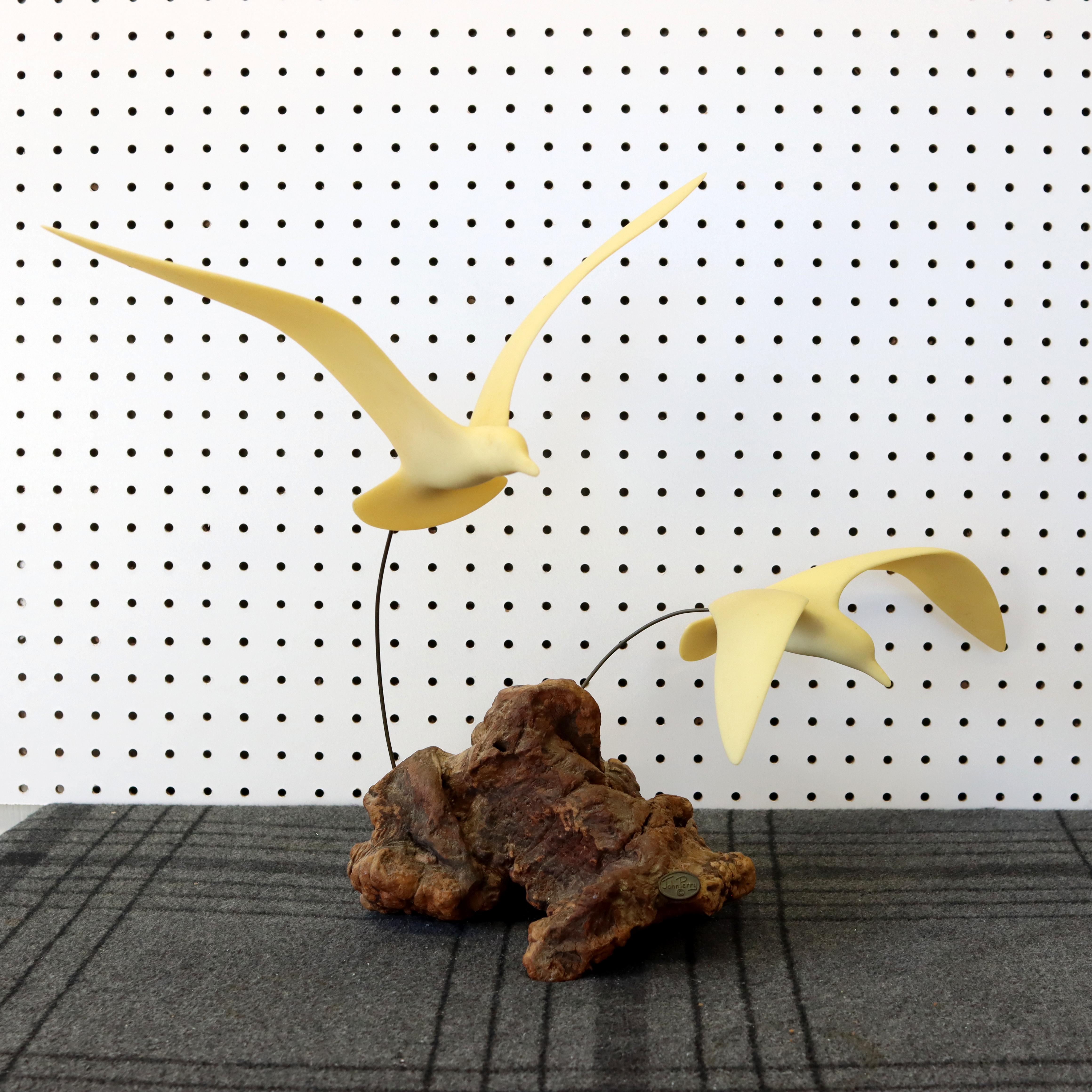 Midcentury John Perry Burlwood Seagull Sculpture For Sale at 1stDibs ...