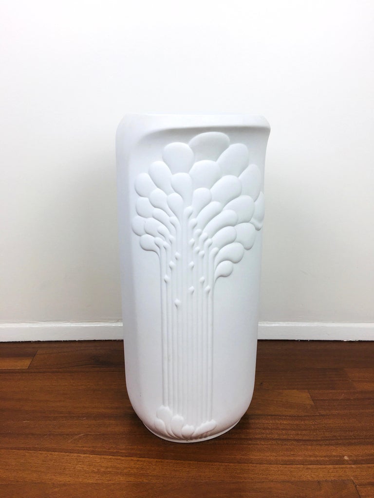 Mid-Century Kaiser White M Frey Floor Vase or Umbrella Stand For Sale ...