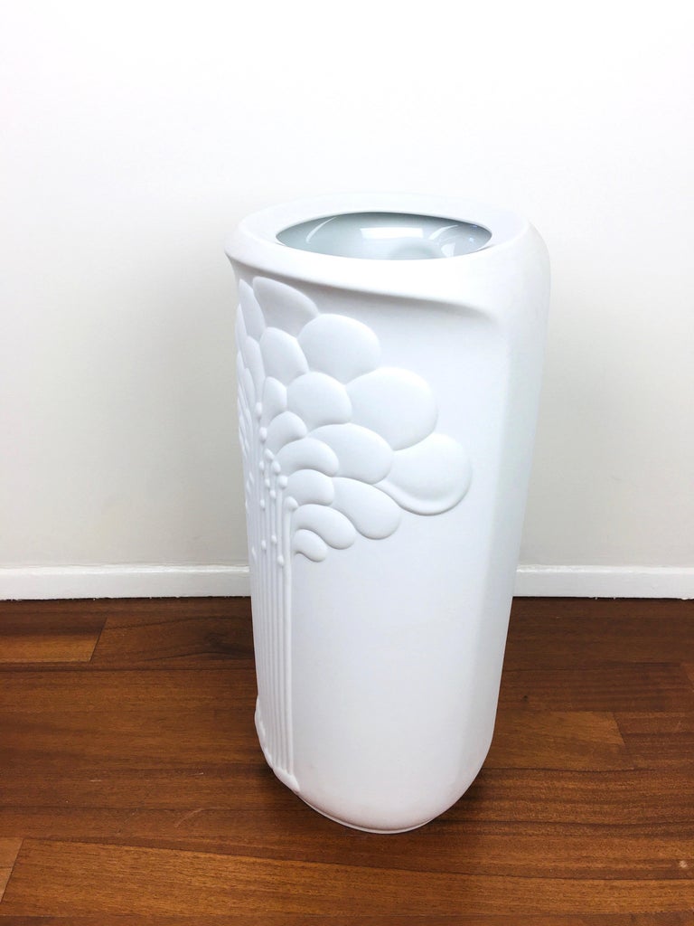 Mid-Century Kaiser White M Frey Floor Vase or Umbrella Stand For Sale ...