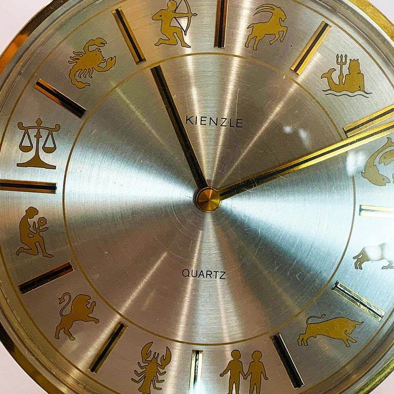 Midcentury Kienzle Zodiac Clock For Sale at 1stDibs