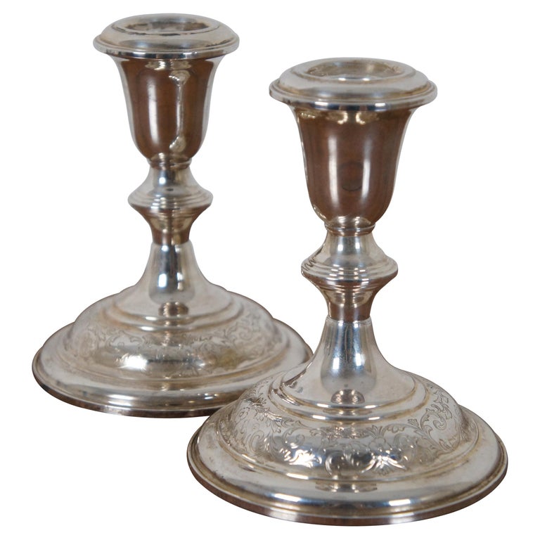 Mid Century Kirk and Son Sterling Silver Taper Candlesticks Candle ...