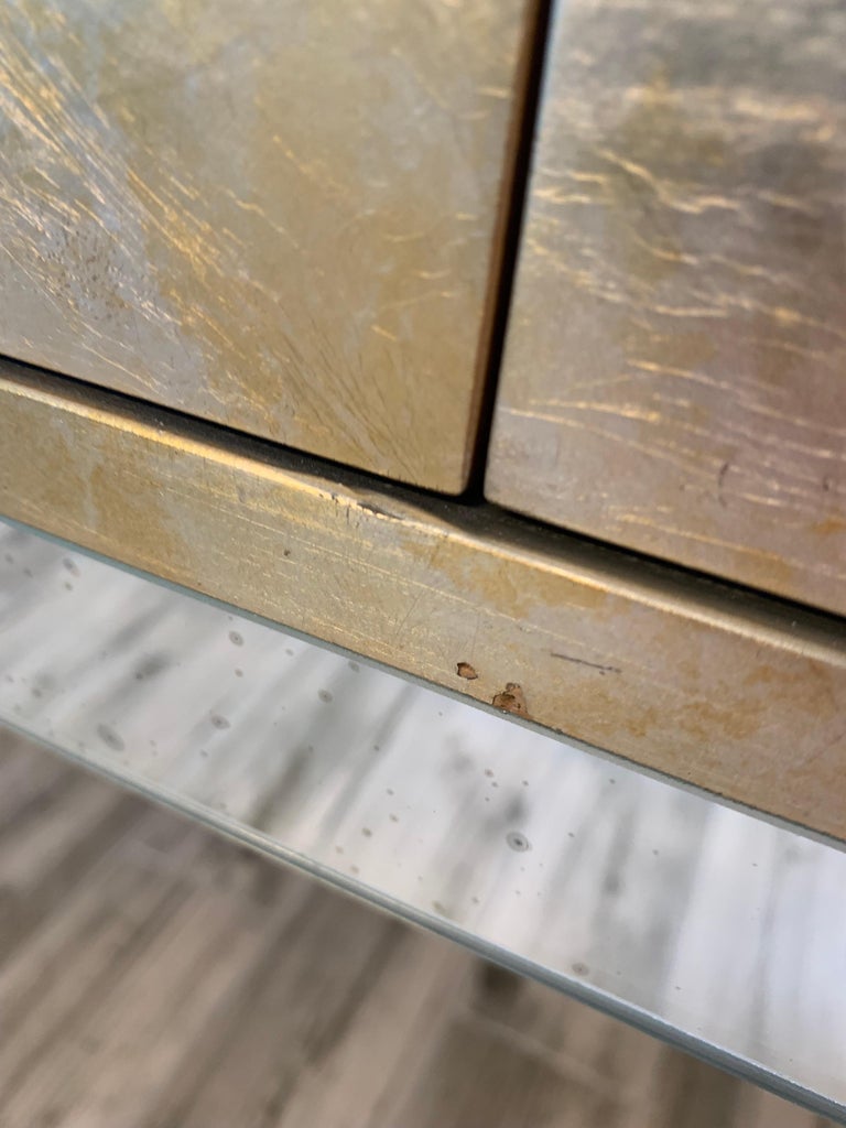Mid Century Kittinger Gold Leaf Chest of Drawers on Antiqued Mirror ...
