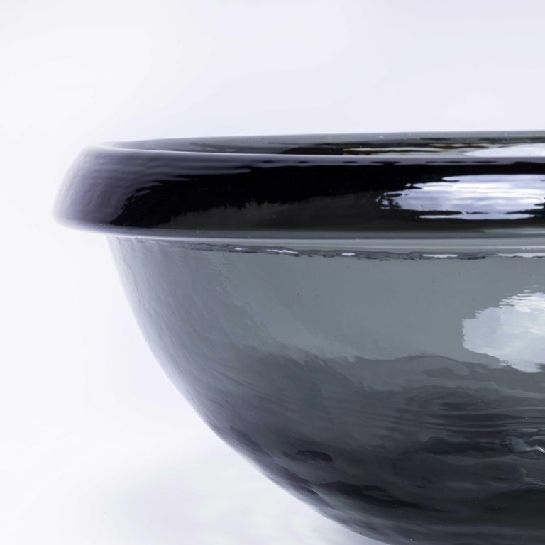 Mid Century Kosta Boda Swedish Glass Art Bowl For Sale at 1stDibs