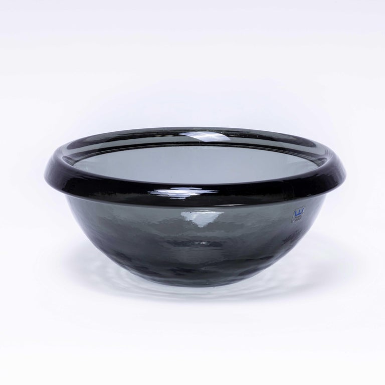 Mid Century Kosta Boda Swedish Glass Art Bowl For Sale at 1stDibs