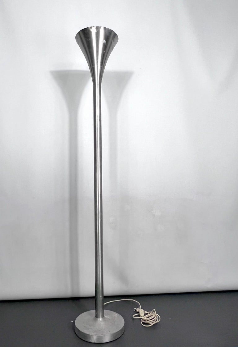 Mid-Century Labeled Aluminum Luminator Floor Lamp by Stilux Milano For ...