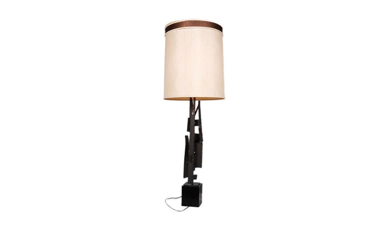 Mid-Century Lamp Abstract Brutalist Welded Metal For Sale at 1stDibs