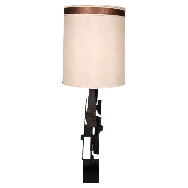 Mid-Century Lamp Abstract Brutalist Welded Metal For Sale at 1stDibs