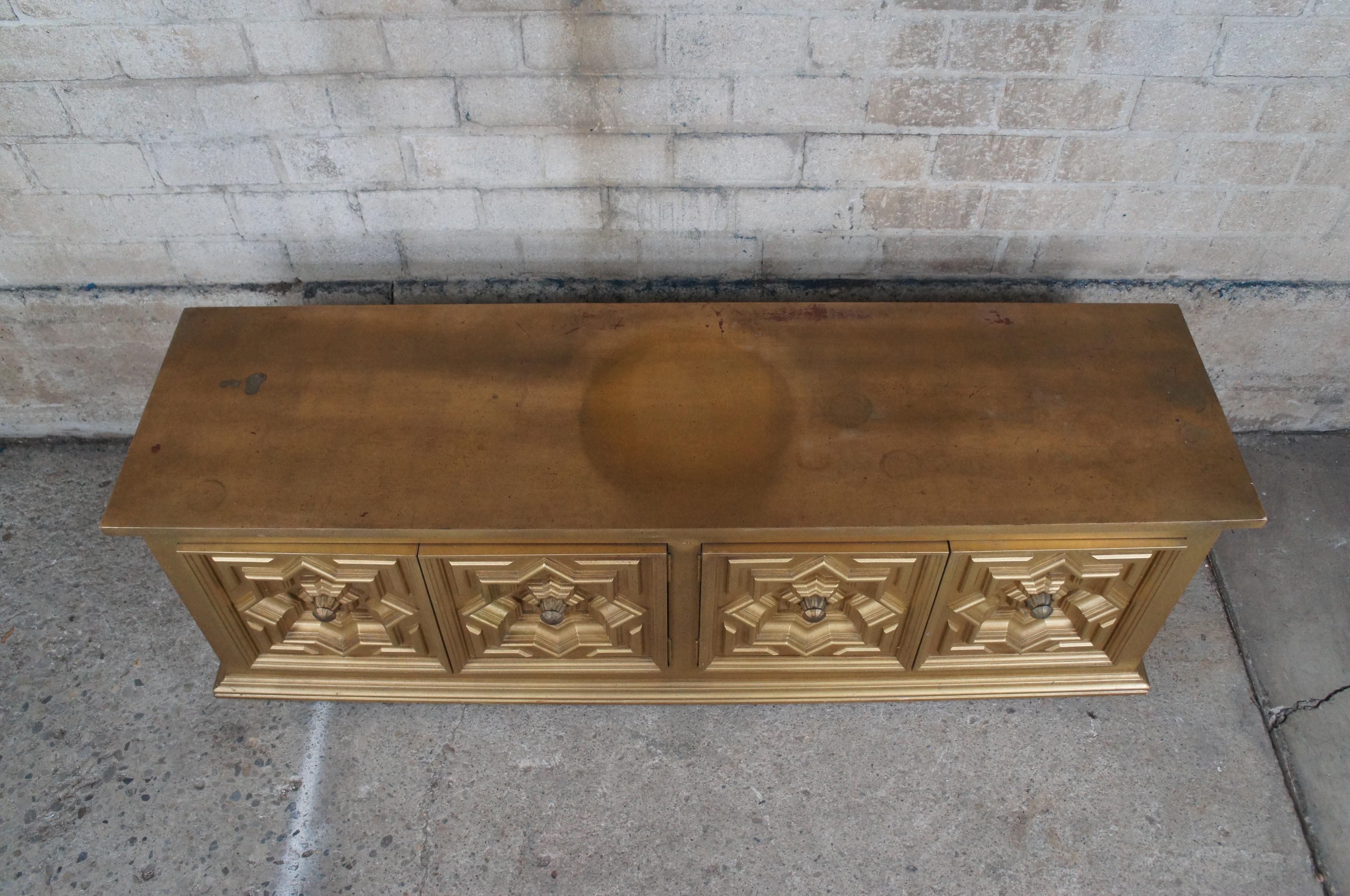 Midcentury Lane Hollywood Regency Sunburst Lowboy Console Cabinet ...