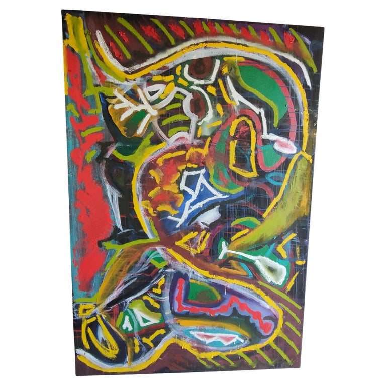 Midcentury Large Abstract on Canvas by Samuel C. Englander For Sale at ...