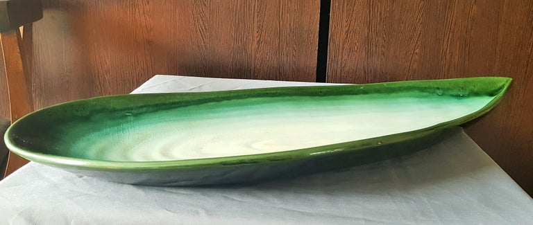 Mid-Century Large Ceramic Shell Bowl by Pol Chambost For Sale at 1stDibs