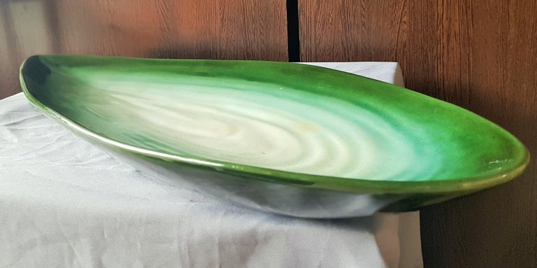 Mid-Century Large Ceramic Shell Bowl by Pol Chambost For Sale at 1stDibs