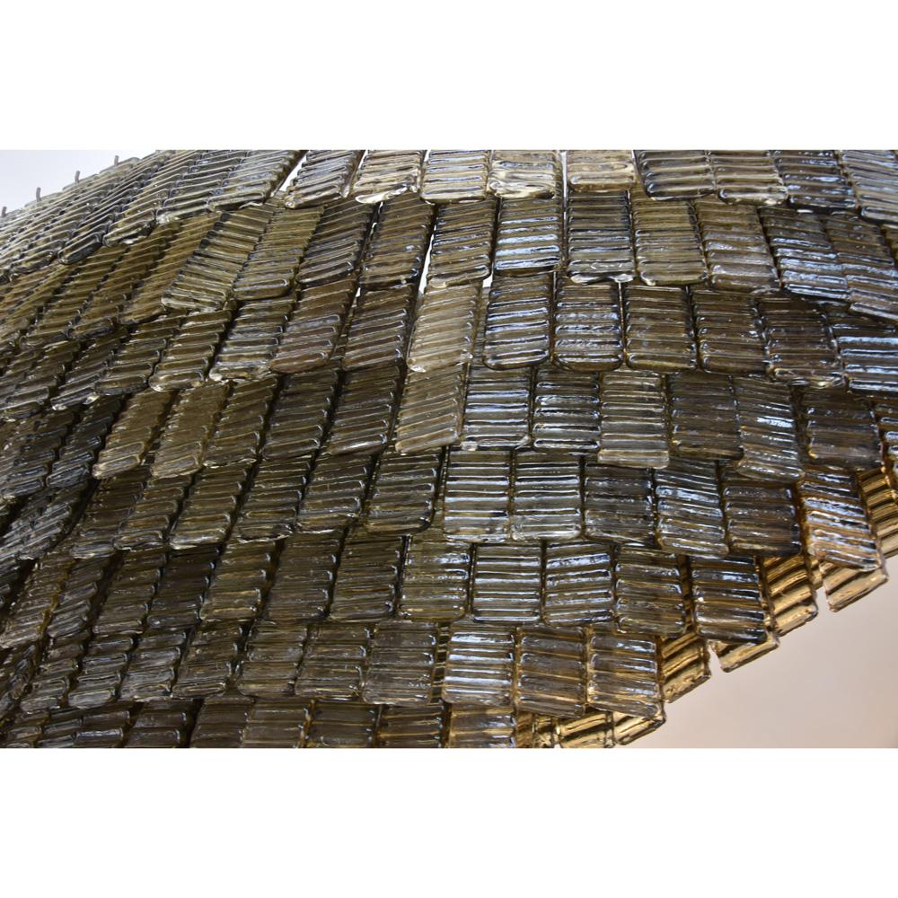 Large Piastre Chandelier Murano Blown Glass Mink Color Components ...