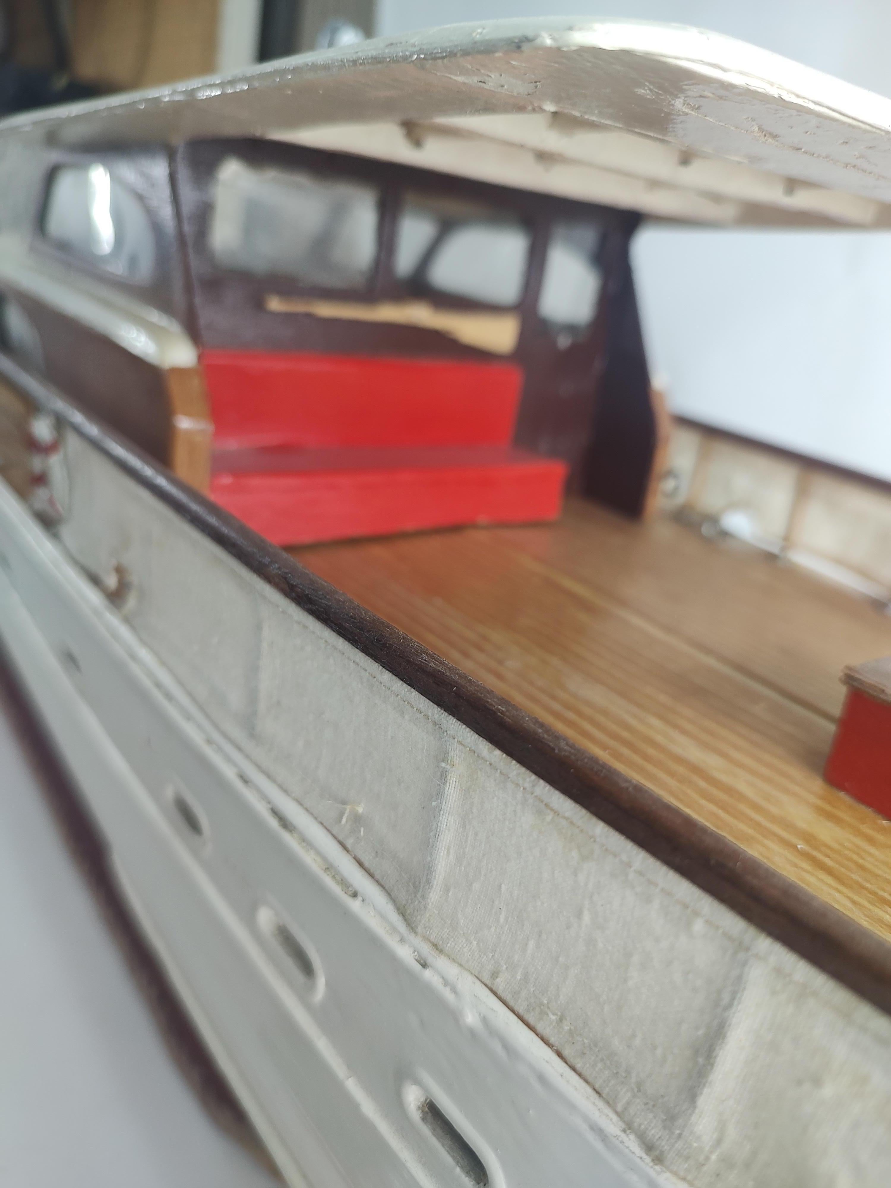 Mid Century Large Motorized Hand Made Chris Craft Style Cabin Cruiser ...