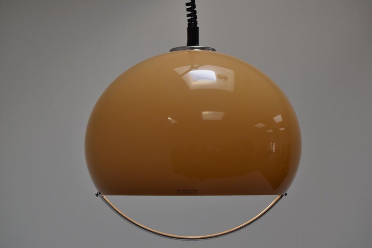 Midcentury Large Pendant Meblo Designed by Harvey Guzzini, Space Age ...