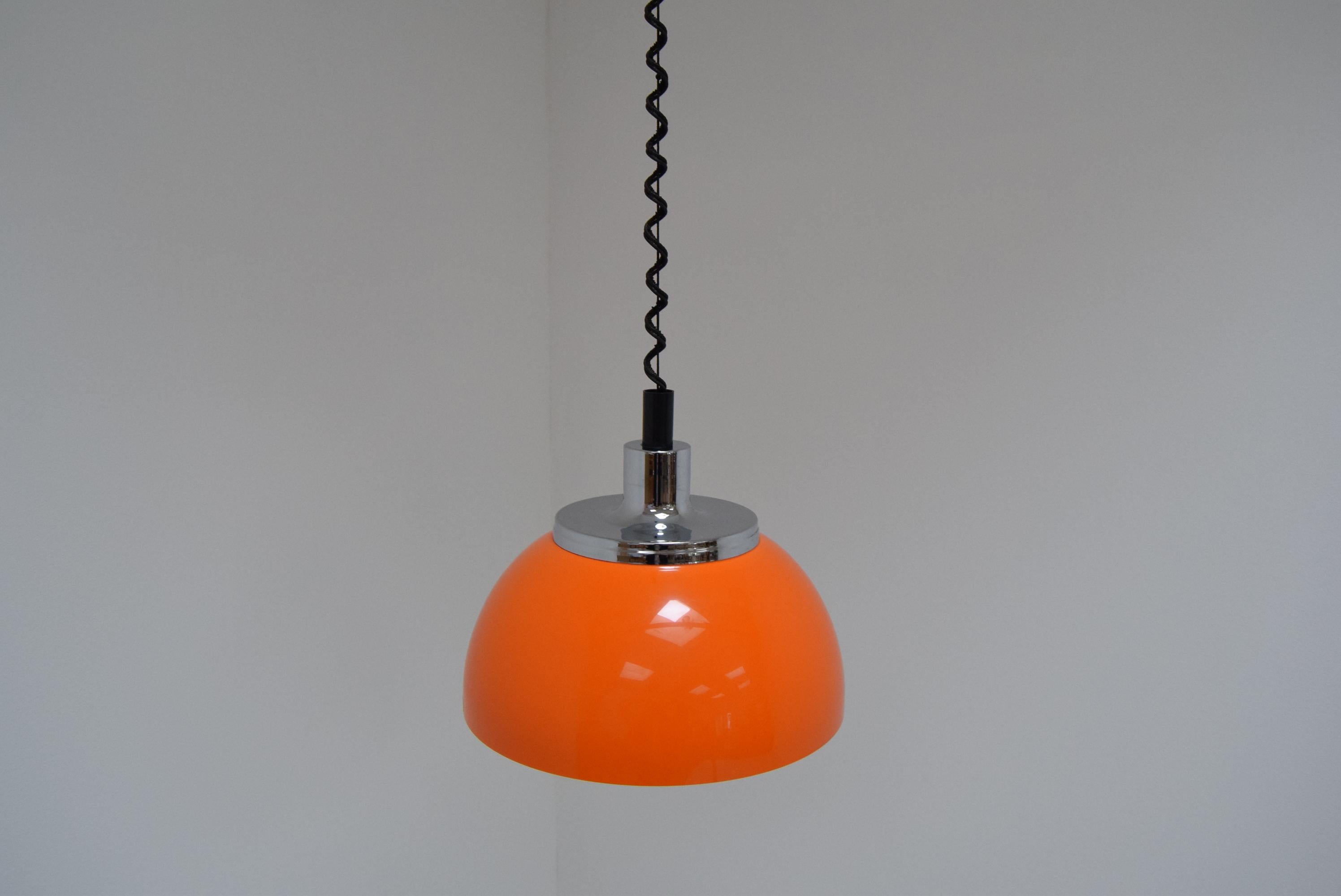 Midcentury Large Pendant Meblo Designed by Harvey Guzzini, Space Age ...