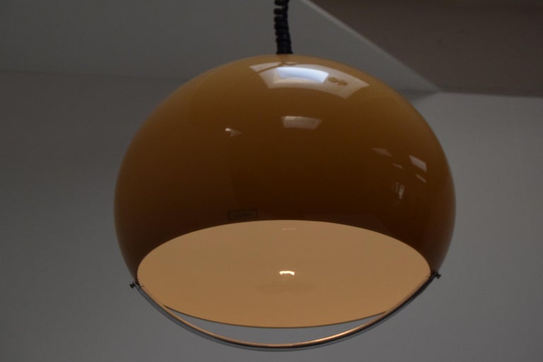 Midcentury Large Pendant Meblo Designed by Harvey Guzzini, Space Age ...