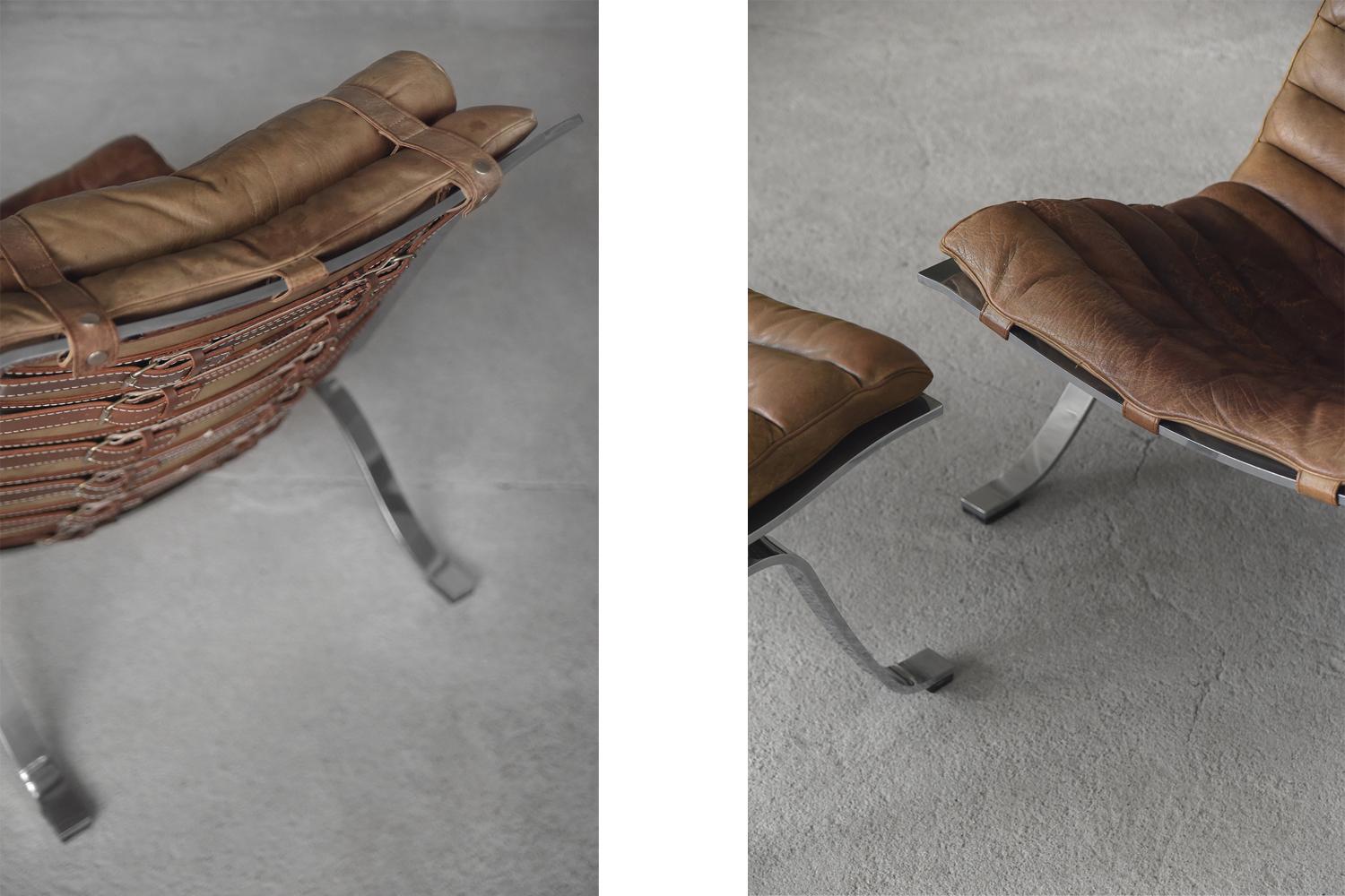 Mid-Century Leather Ari Lounge Chair and Ottoman by Arne Norell for ...