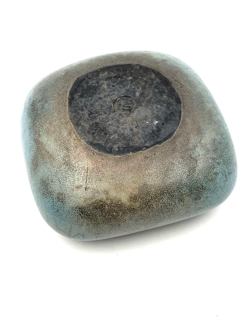 Midcentury Light Blue Ceramic Vase, France, 1960s For Sale at 1stDibs