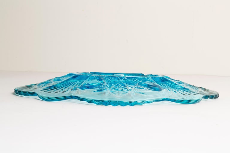 Midcentury Light Blue Decorative Glass Plate, Italy, 1960s For Sale at ...