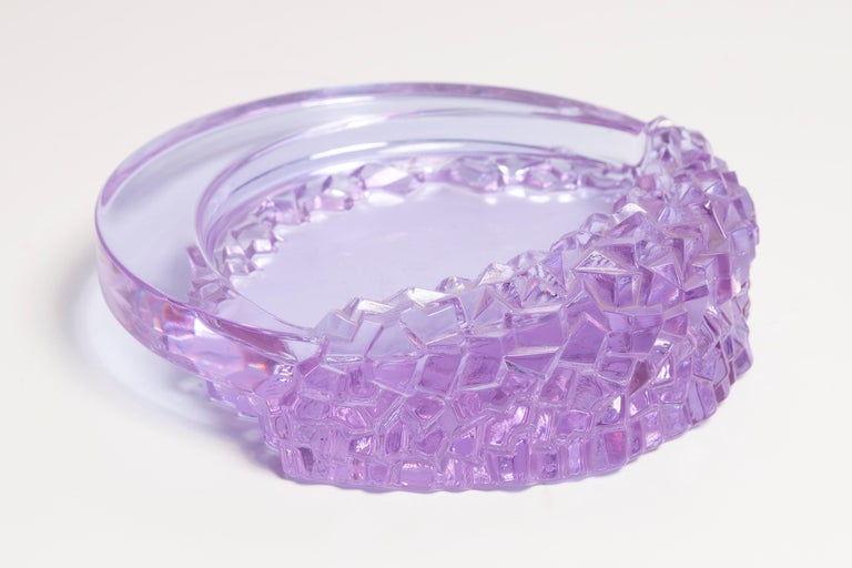 Mid Century Light Purple Glass Bowl Ashtray Element, Italy, 1970s For ...