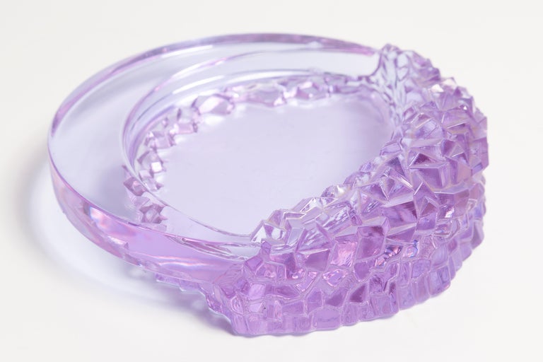 Mid Century Light Purple Glass Bowl Ashtray Element, Italy, 1970s For ...