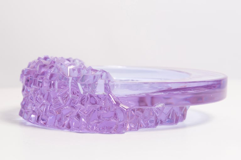 Mid Century Light Purple Glass Bowl Ashtray Element, Italy, 1970s For ...