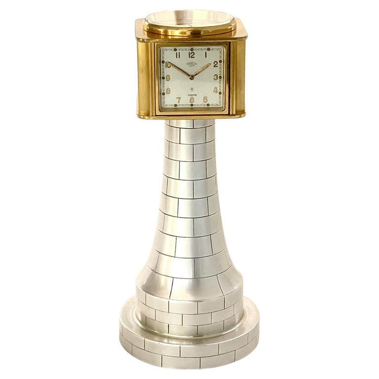 Midcentury Lighthouse Gilt and Silvered Brass Weather Compendium by ...