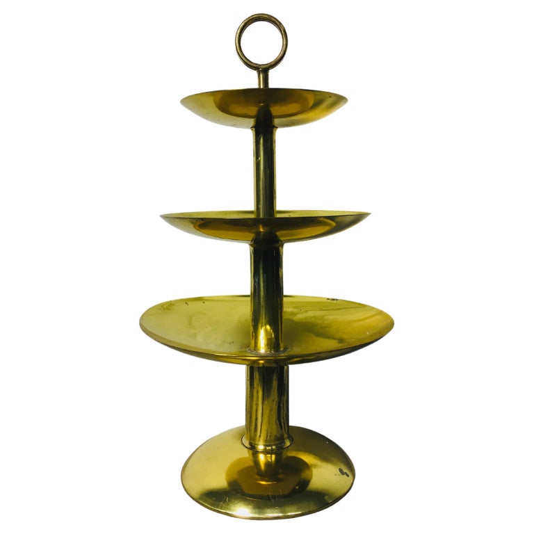 Copper Plated Mid-Century Three Tier Serving Stand 1970s For Sale at ...
