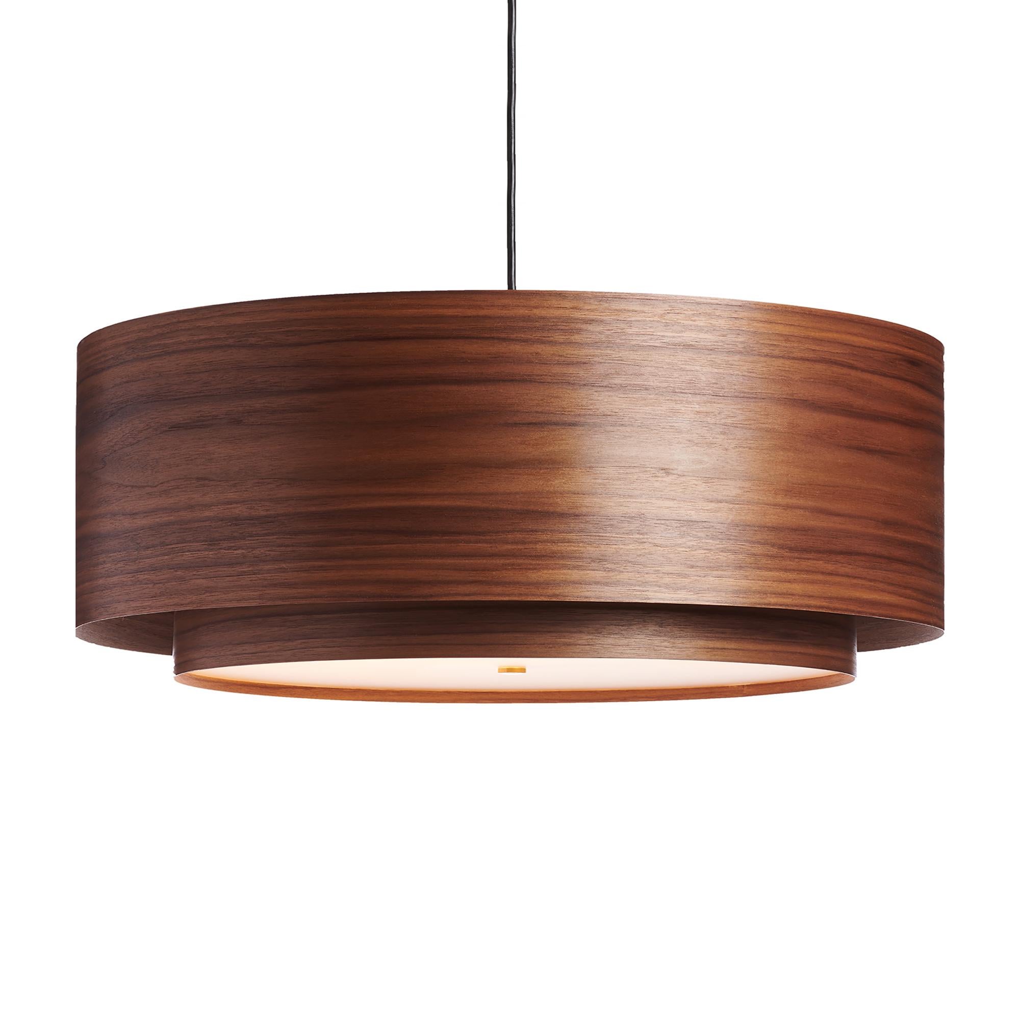 Mid-Century Limited-Edition Walnut 23" Chandelier Pendant For Sale at ...