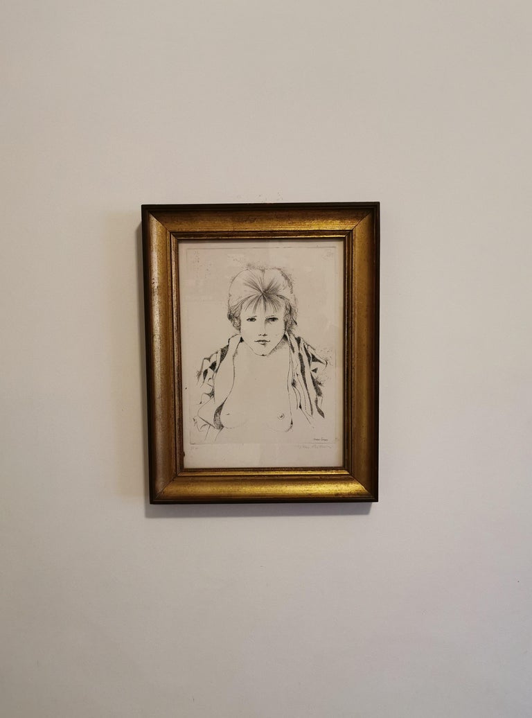 Mid Century Wall Decoration Lithography Painting Art by Bruno Caruso ...