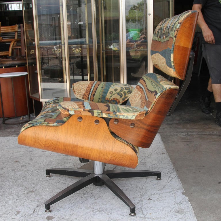 Midcentury Lounge Chair and Ottoman by Cofemo For Sale at 1stDibs
