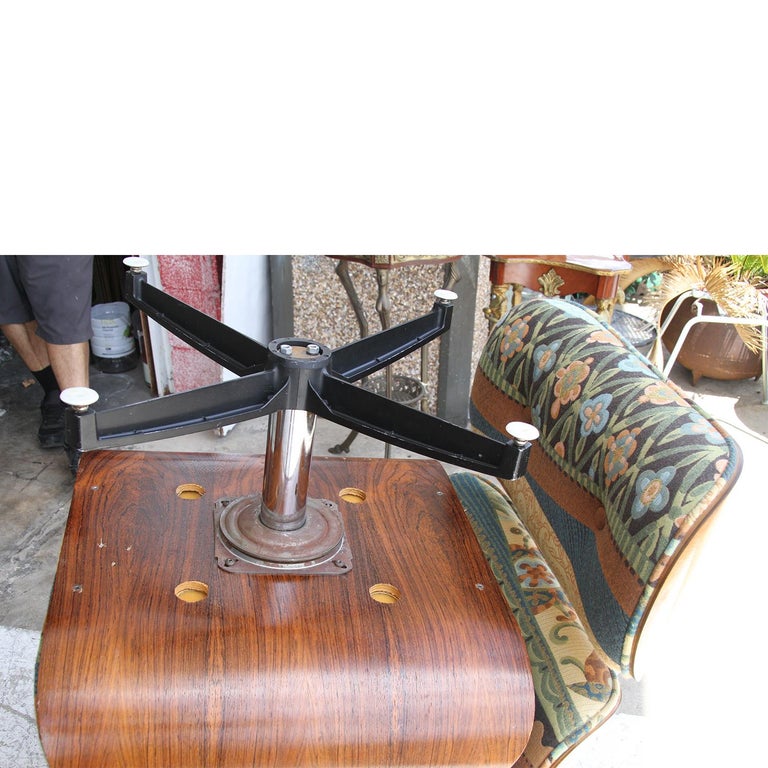Midcentury Lounge Chair and Ottoman by Cofemo For Sale at 1stDibs