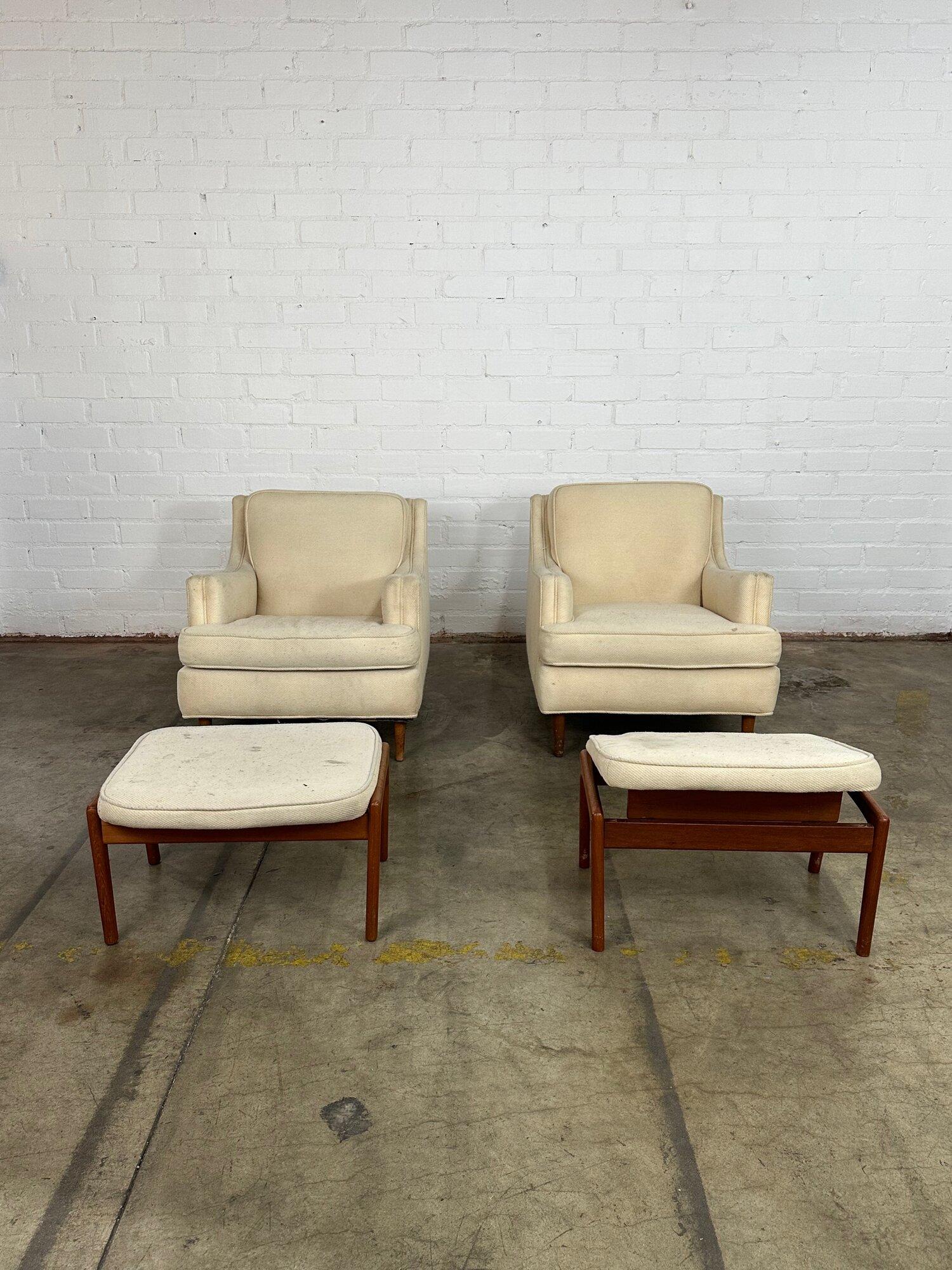 Midcentury Lounge Chair and Ottoman, Sold as Chair +Ottoman Set For ...