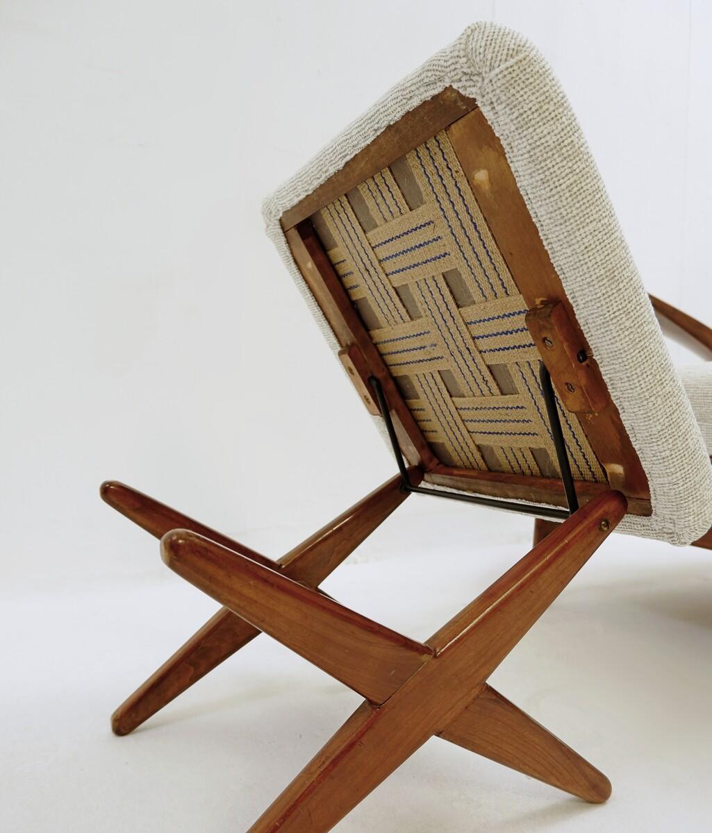 Mid-century Lounge Chair and Stool Rockn Rest by Rolf Rastad and Adolf ...