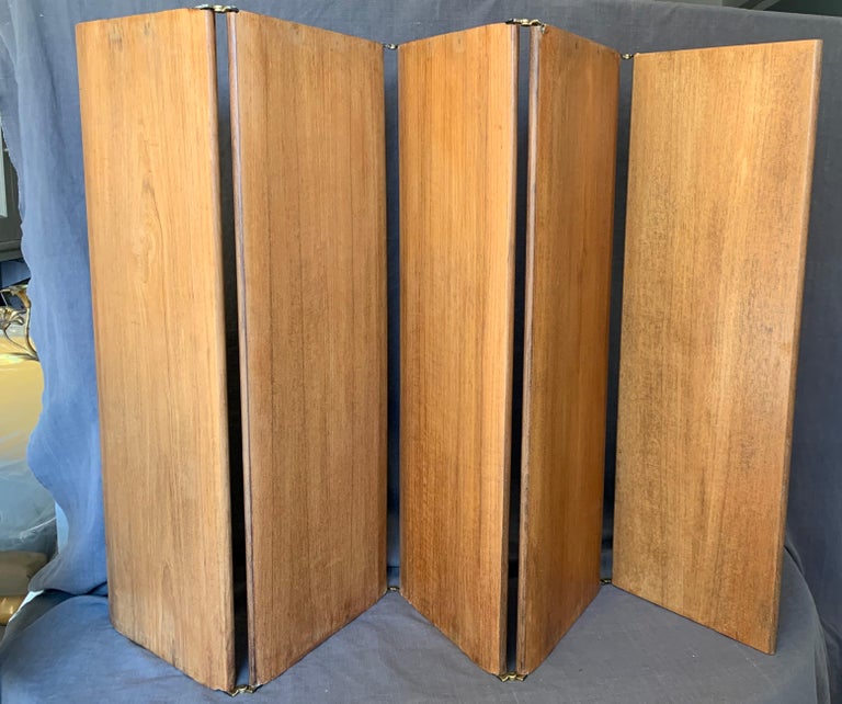 Midcentury Low Wood Screen at 1stDibs
